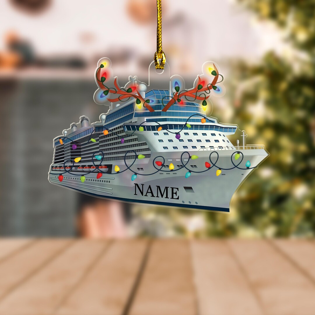 Personalized Cruise Ship Ornament, Cruise Ship Motor Boat Gift ...