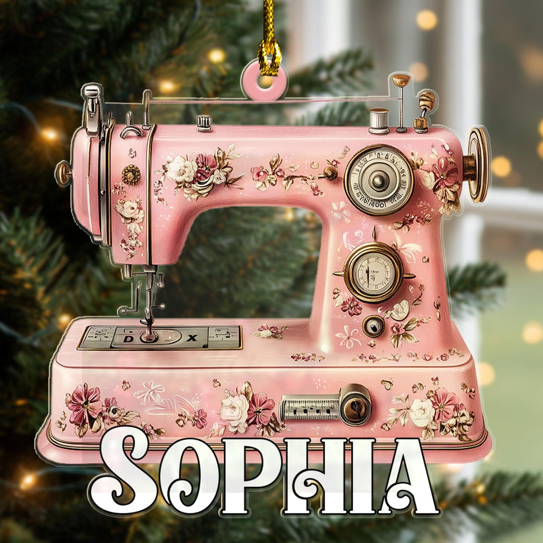 Custom Name Sewing Machine Christmas Ornament, Christmas Tree Hanging ...