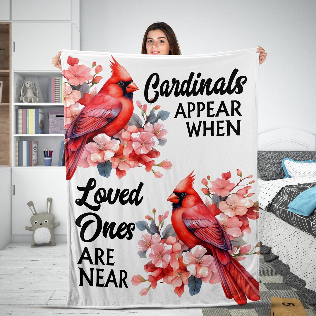 Cardinals Appear When Loved Ones Are Near Blanket,cardinal Spring ...