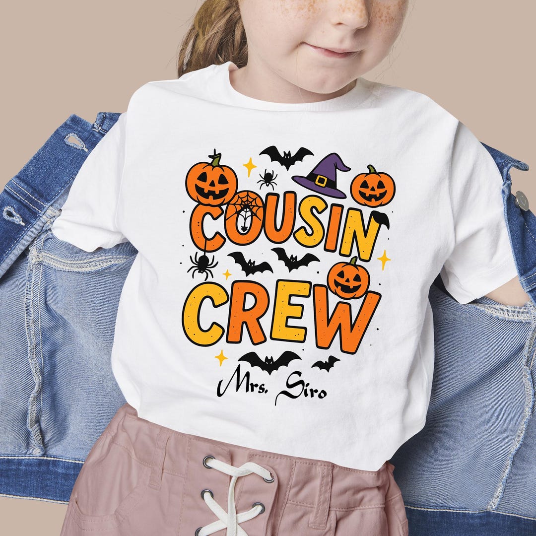 Custom Cousin Crew Boo Crew Matching Shirt, Cousin Crew Halloween Retro ...