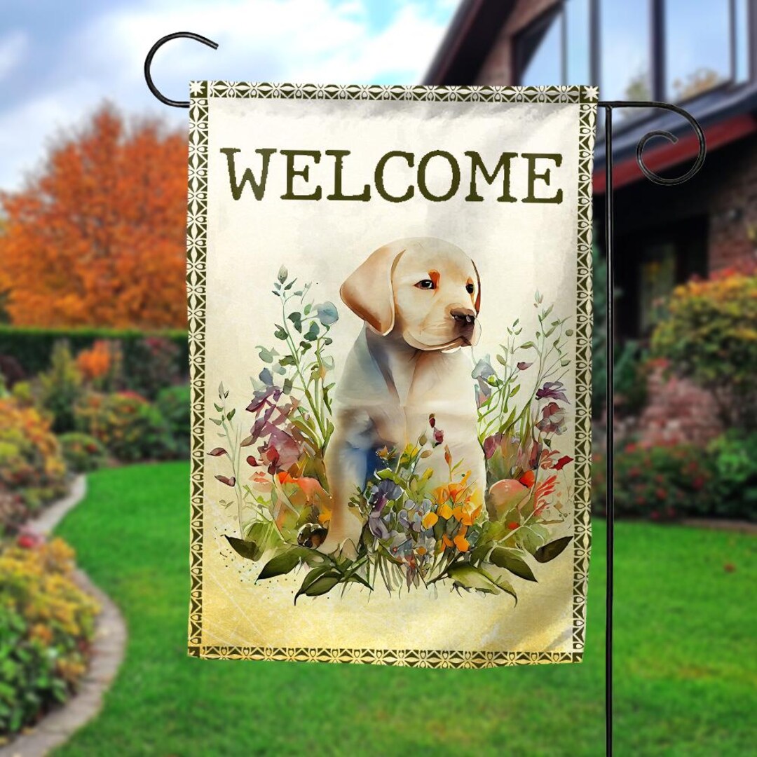 Personalized Dog Breed Garden Flag | Custom Pet Yard Banner ...