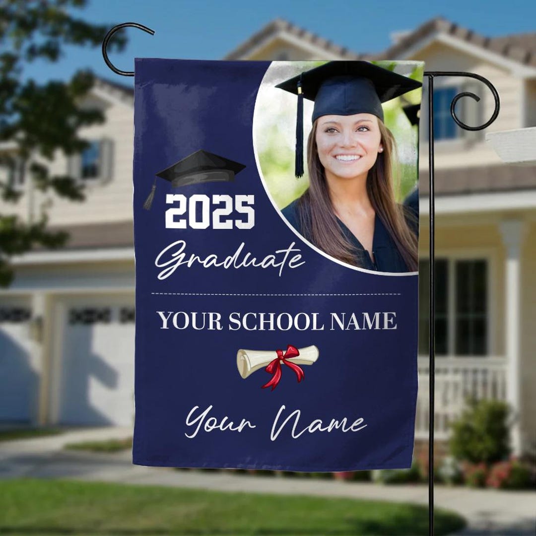 Custom Graduation Flag, Graduate Yard Sign, College Grad Flag,college ...