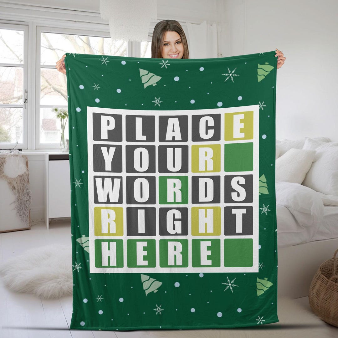 Custom Wordle Blanket, Blanket for Men and Women Birthday Wordle Gift ...
