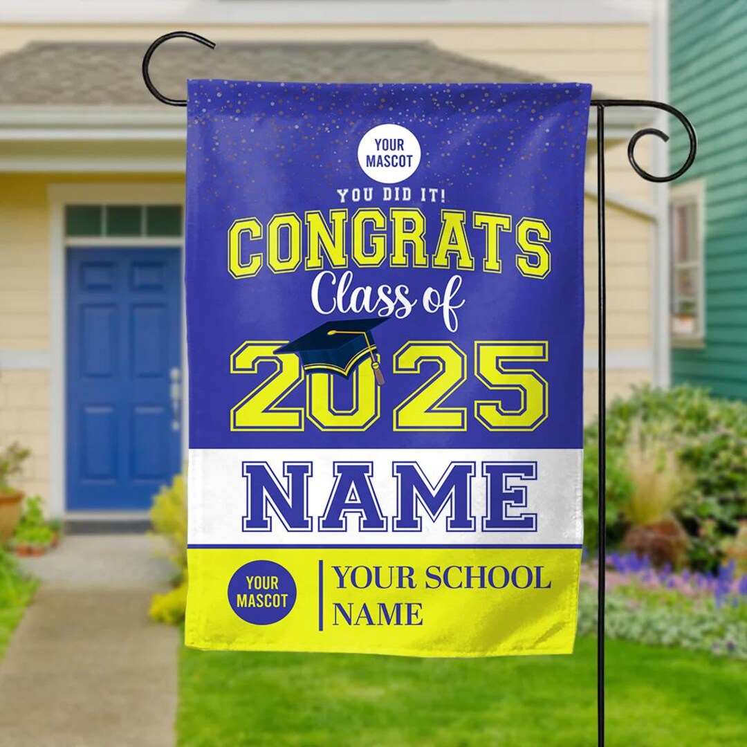 Custom Graduation Flag, College Grad Flag, College Class of 2025 Grad ...