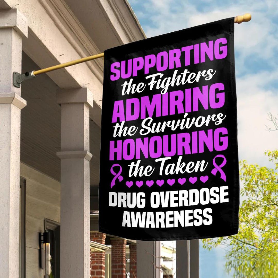 Overdose Awareness Day USA American Flag, in August We Wear Purple ...