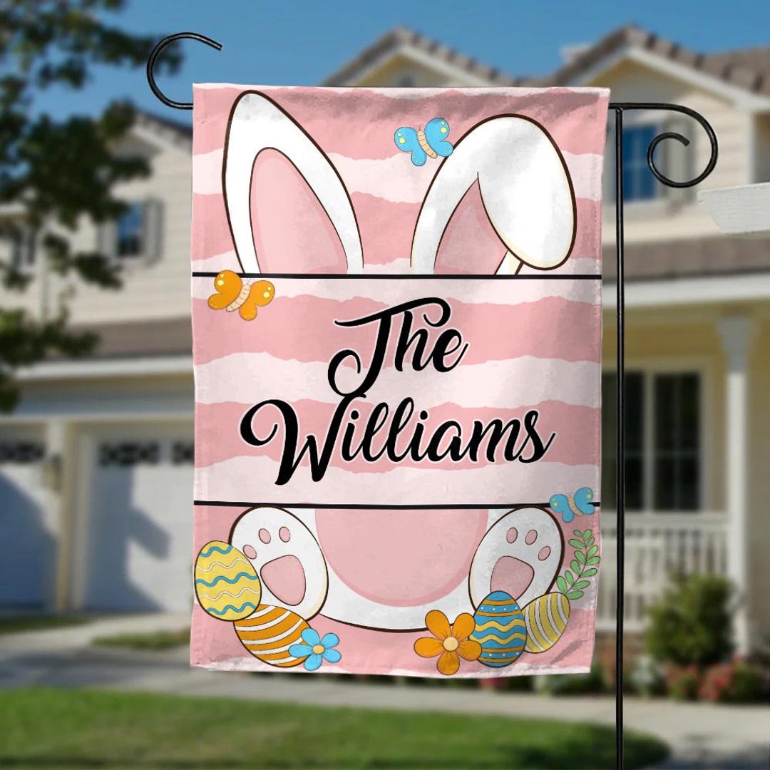 Cute Pet Welcome to Our House Garden Flag,personalized Family Name ...