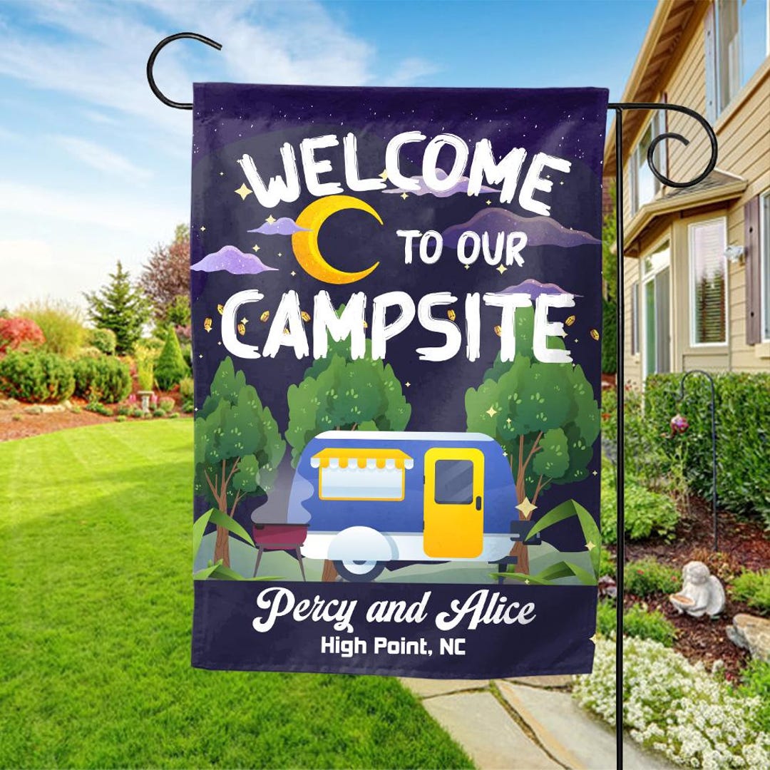 Personalized Camping Flag, Custom Garden Flag, Camping Flag, Camper ...