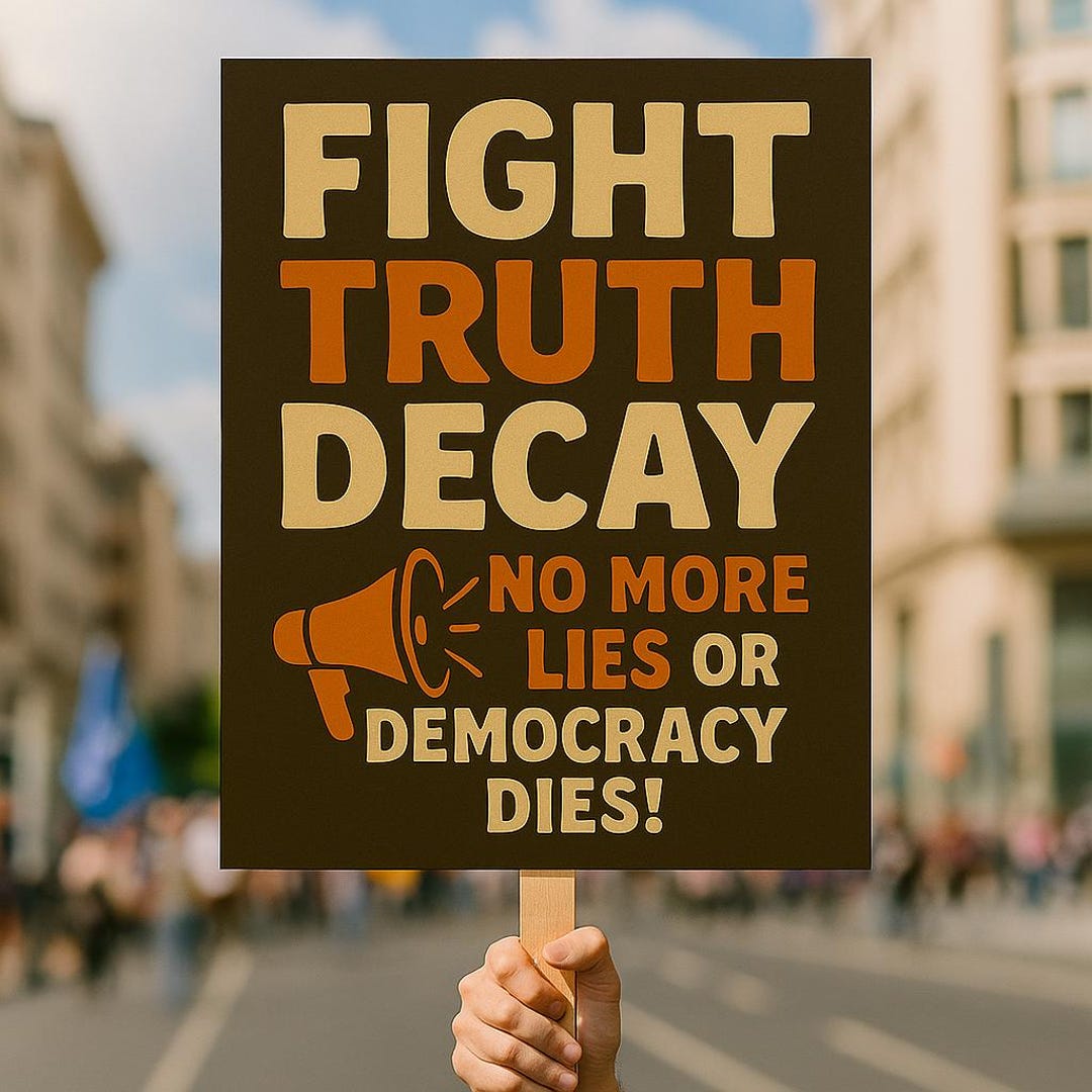 Fight Truth Decay Protest Sign, No More Lies, Anti Yard Sign Sign ...
