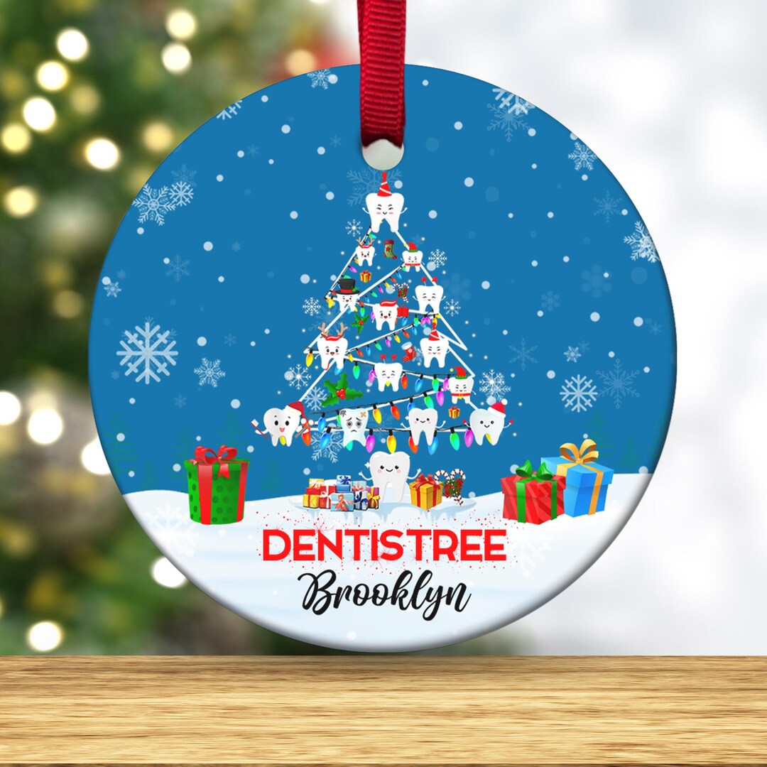 Personalized Dental Christmas Tree Ornament, Oh Dentistree, Christmas ...