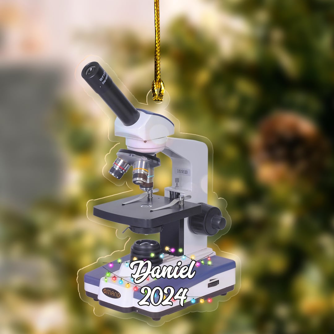 Microscope Christmas Tree Ornament Science Lover Gift| Unique Science ...