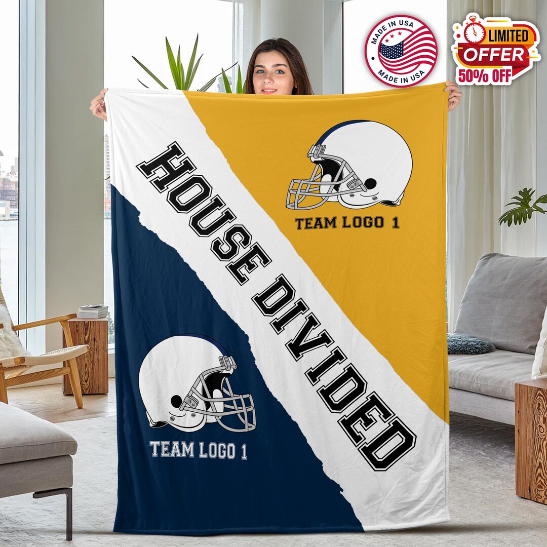 Custom House Divided Blanket, House Divided Baseball, Basketball Team ...
