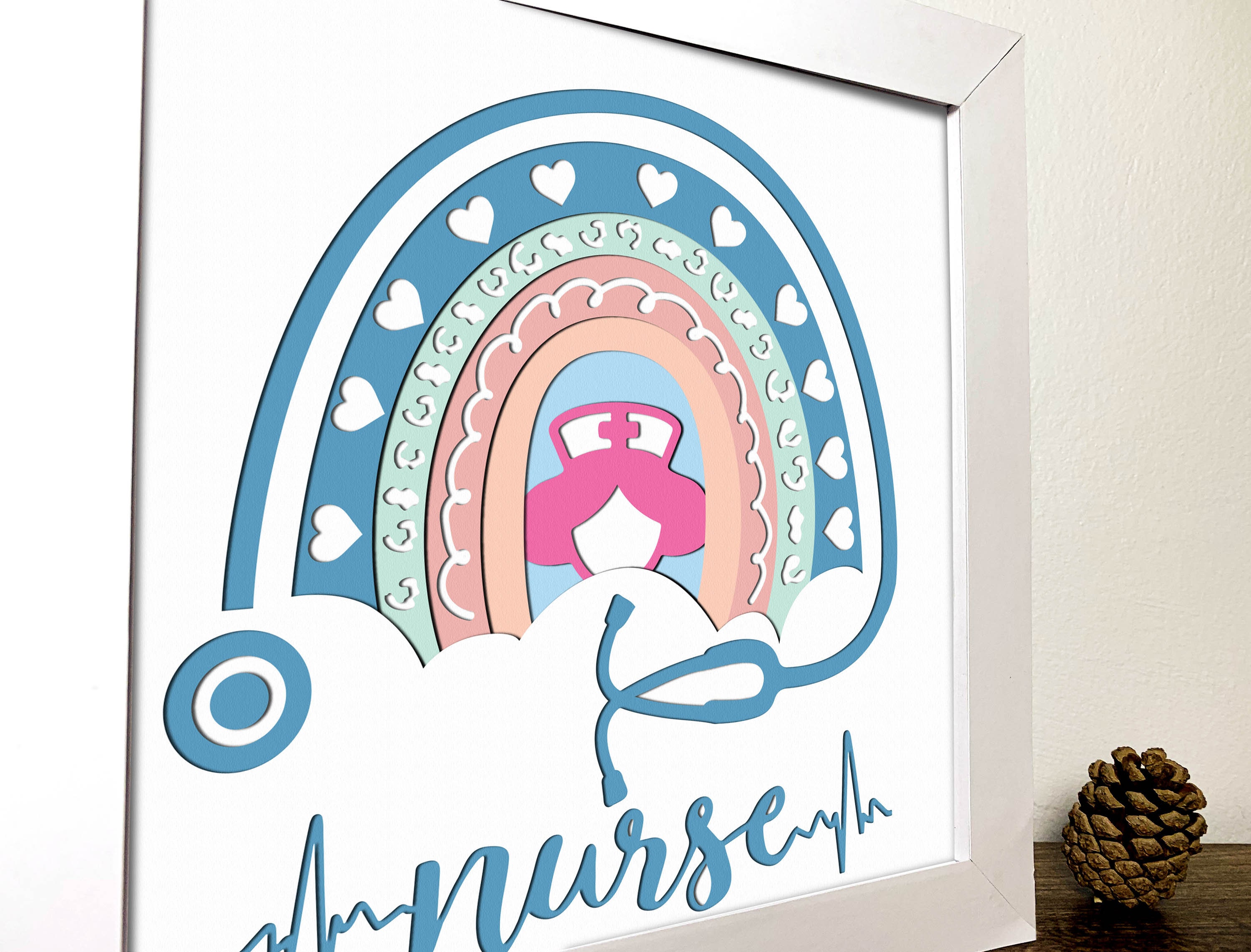 Nurse Shadow Box 3D Svgnursing Svgnursing Gift Svgnurse 3D - Etsy