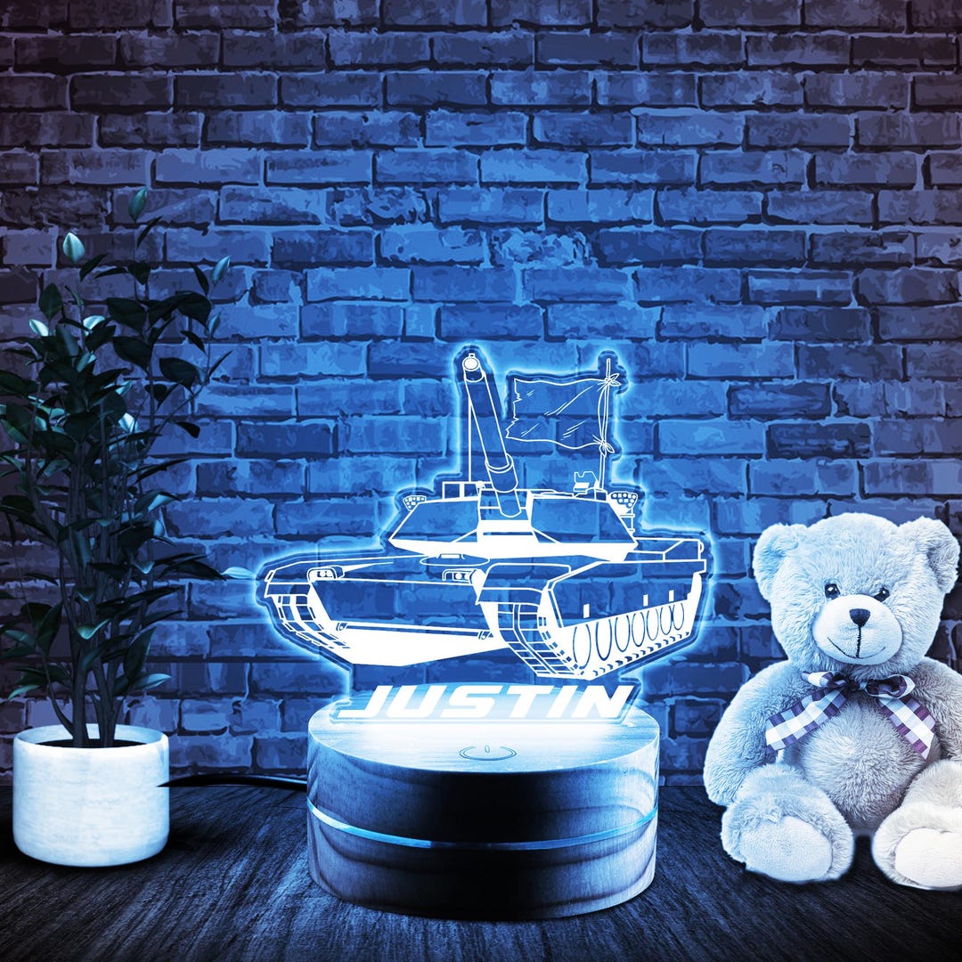 Tank Light Up, Personalized Gift, 16 Color LED Night Light Lamp, Best ...