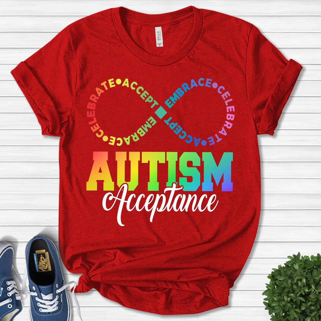Red Instead Autism Shirt, in April We Wear Red Autism Acceptance Shirt ...