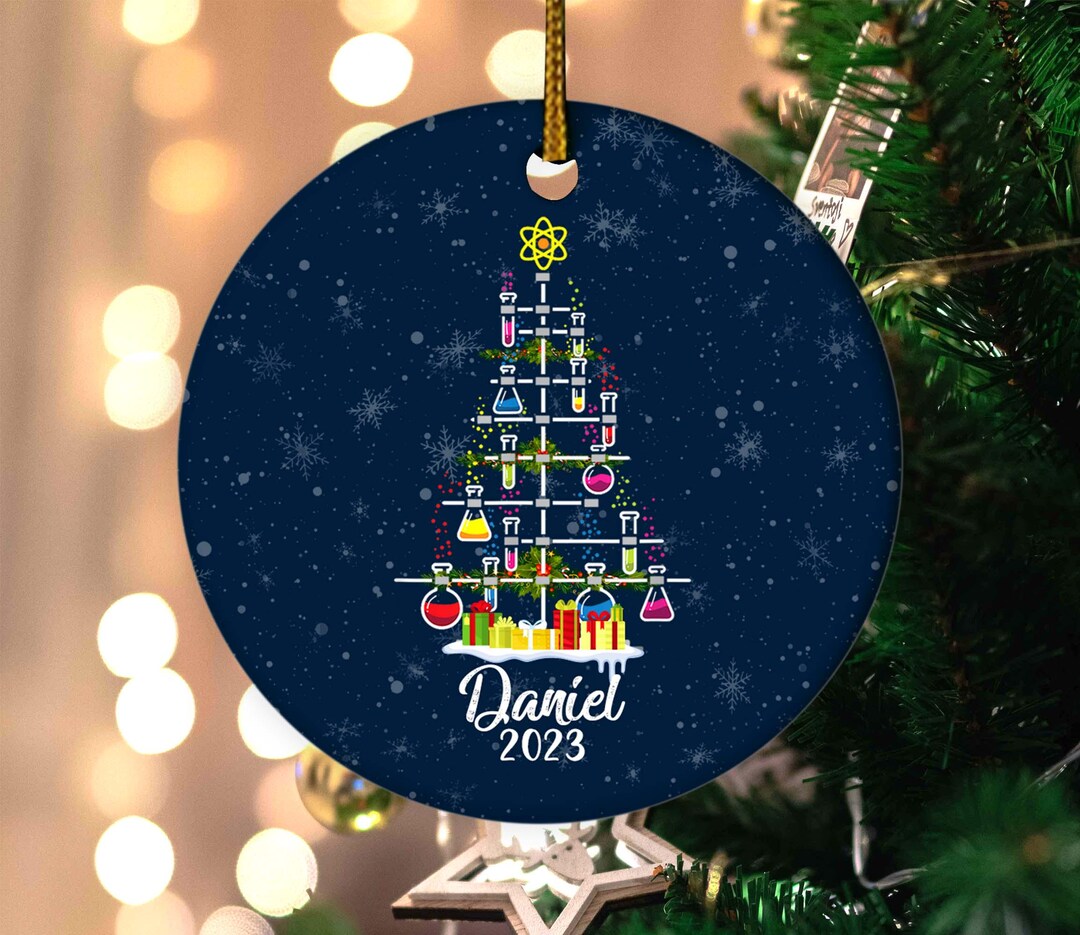 Personalized Laboratory Xmas Tree Ornament, Lab Tech Xmas, Laboratory ...