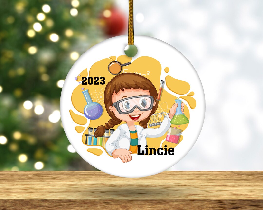 Personalized Scientist Christmas Ornament, Custom Scientist Gift Idea ...