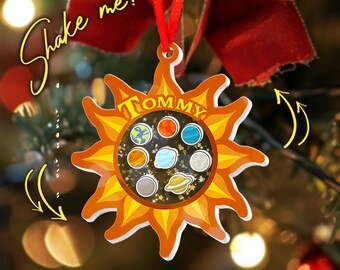 Solar System Ornament, Sun Planet Christmas Ornament, Space Lover Gift ...