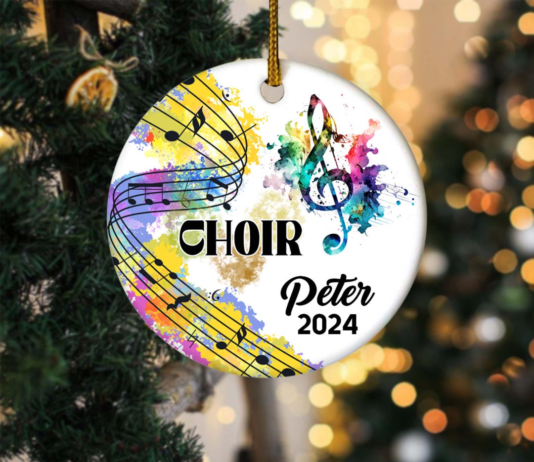 Choir Ornament, Personalized Music Teacher Gift, Choir Director Bauble ...