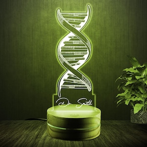Personalized DNA Science Molecule Nightlight,custom Helix Pendant ...