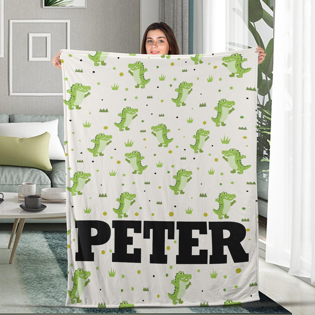 Personalized Alligator Mink Throw Blanket, Alligator Gifts Her Him Kids ...