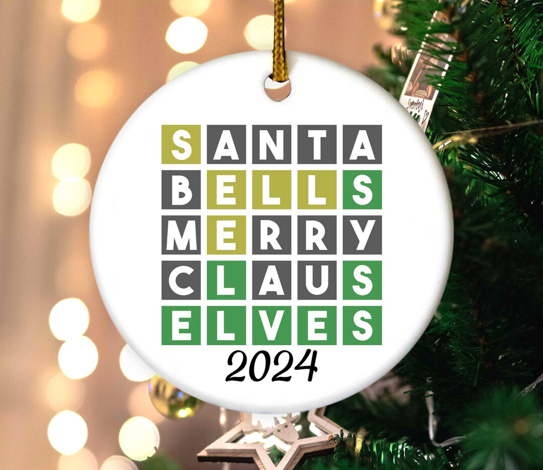 Wordle Ornament, Wordle Christmas Gift, Funny Wordle Lover Gift 2024 ...