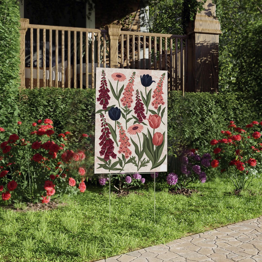Subtle Anti FDT Sign, FDT Outdoor Decor, Foxglove Daisy Tulip Yard Sign ...