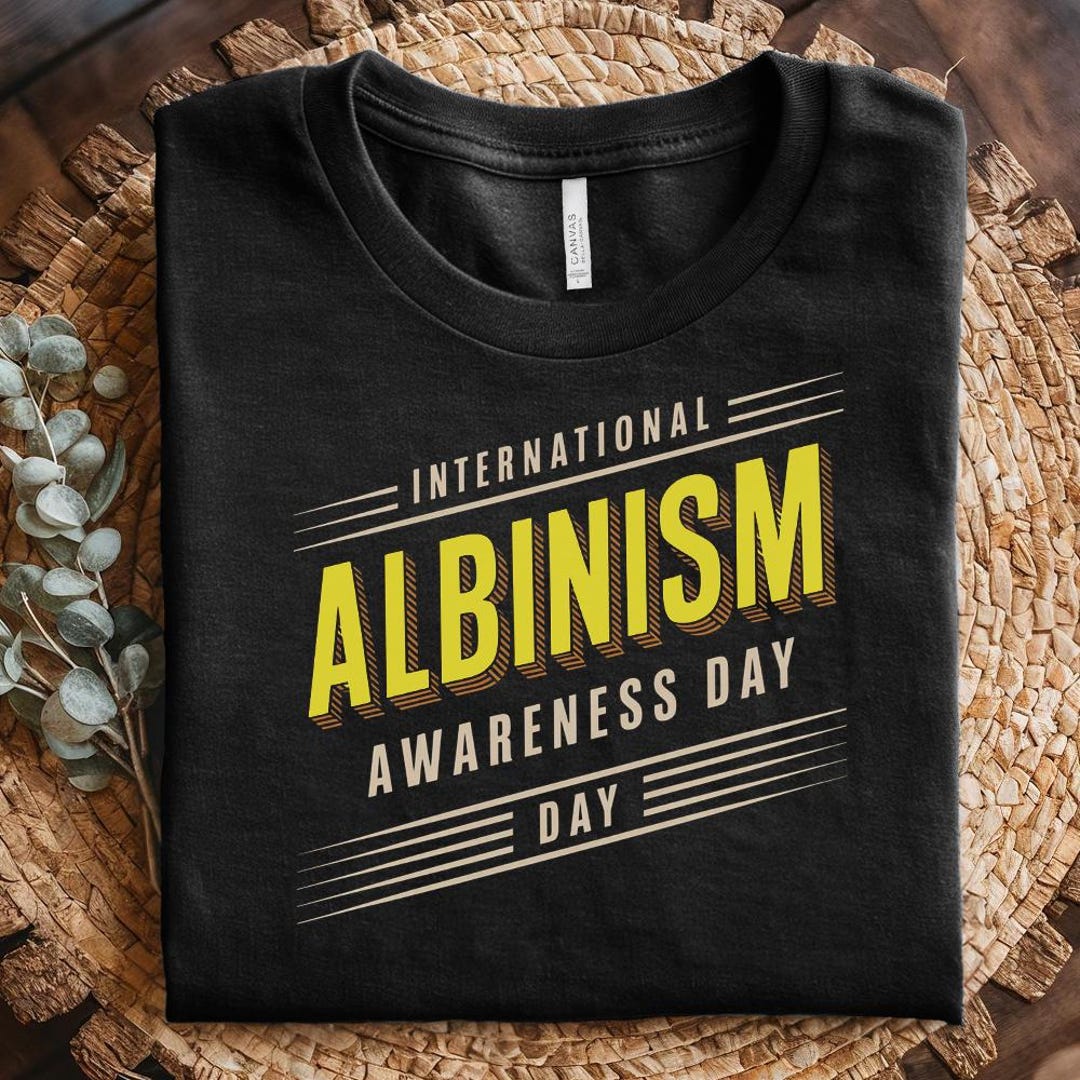 National Albinism Awareness Day Shirt, Yellow Ribbon Support for ...