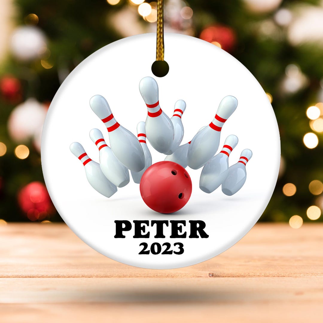 Bowling Christmas Tree Ornament, Bowling Personalized Gift, Bowling ...