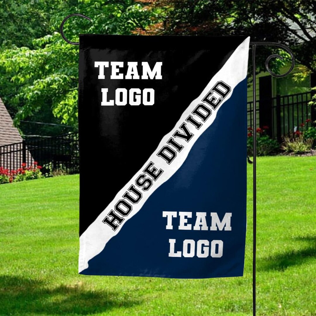 Custom House Divided Garden Flag, House Divided Football Metal Flag ...