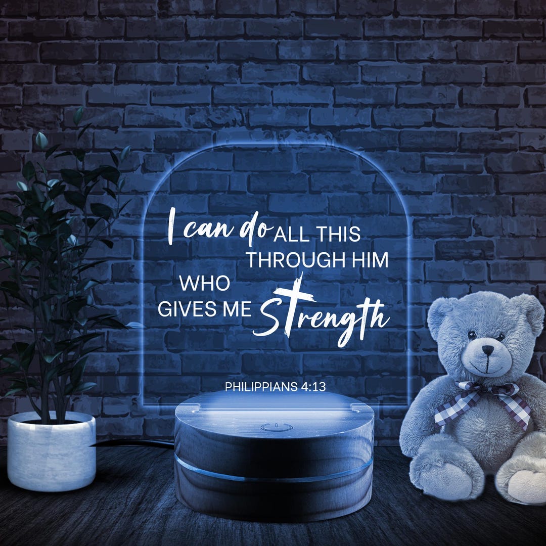 Personalized Bible Verse LED Light, Custom Favorite Bible Verse Gift ...