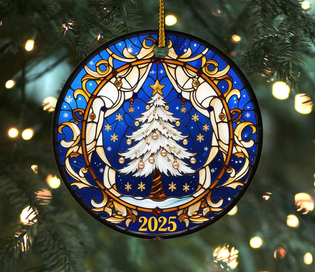 Christmas Tree Ornament 2025,elegant Holiday Keepsake,xmas Tree ...