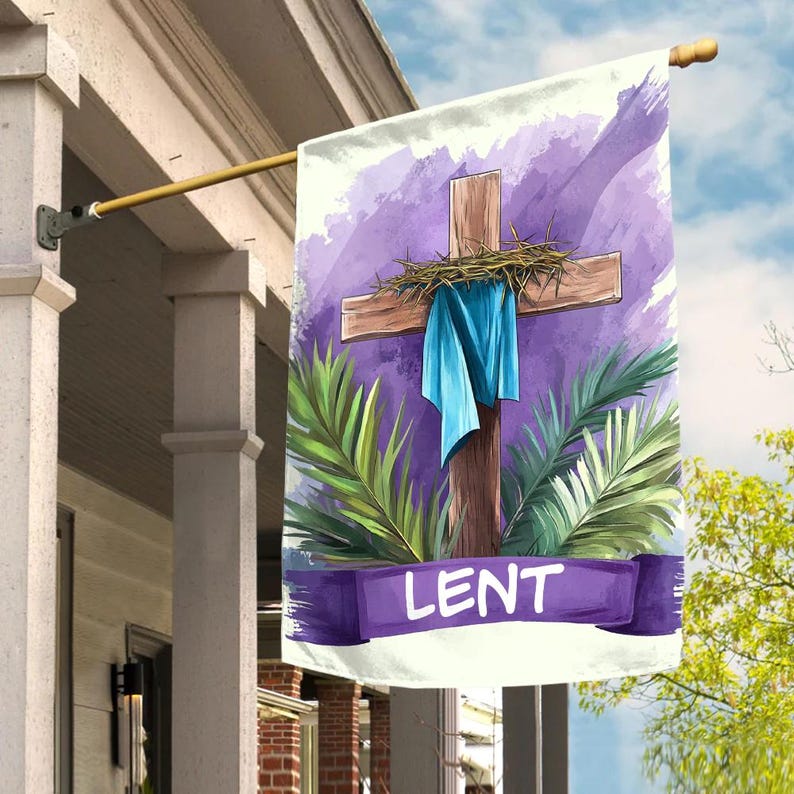 Purple Lent Flag, House Banner, Lenten Season Garden Flag/banner ...