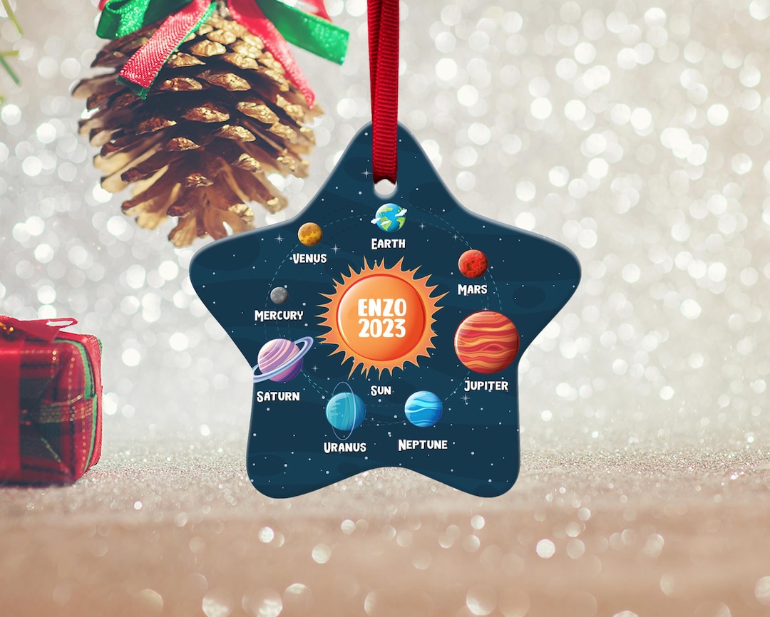 Personalized Solar System Christmas Ornament, Outer Space Ornament ...