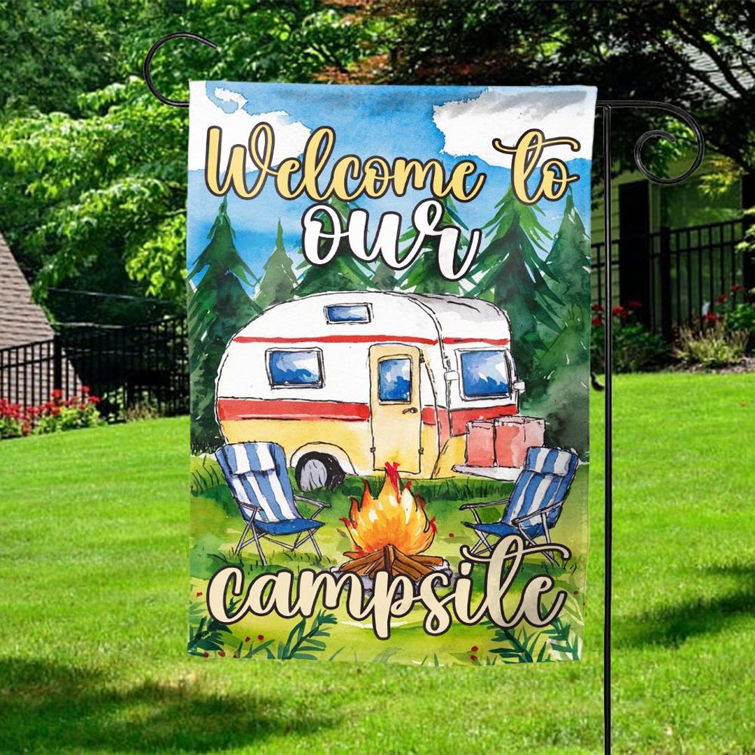 Happy Campers Personalized Camping Flag, New Home Gift, Housewarming ...