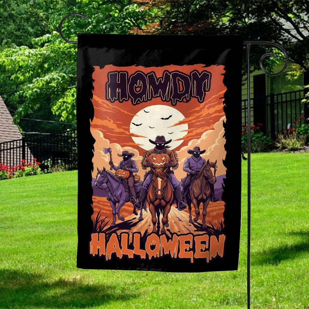 Howdy Halloween Garden Flag, Halloween Witch Garden Flag, Halloween ...