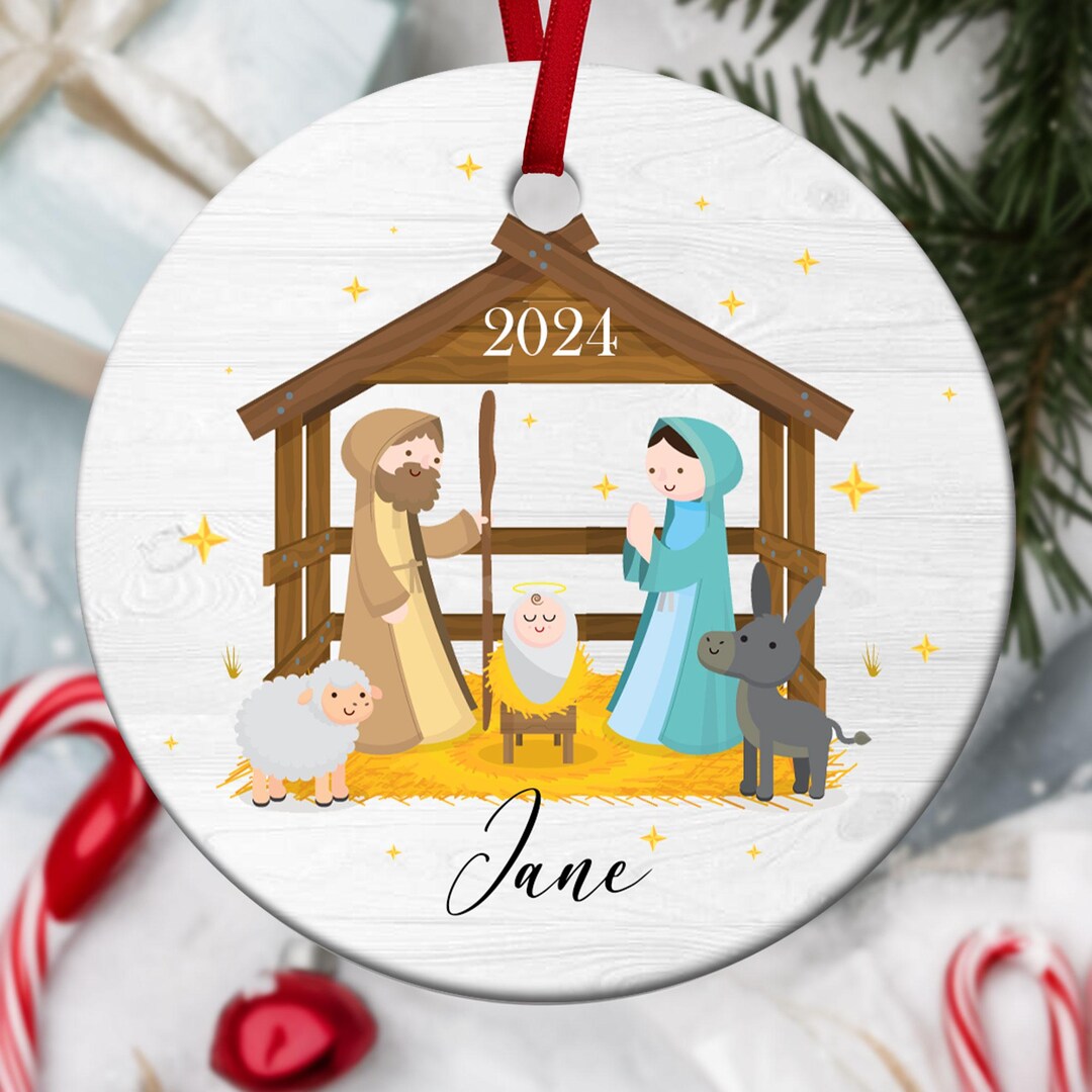 Personalized Nativity Ornament, Sunday School Children Orna ,bible ...