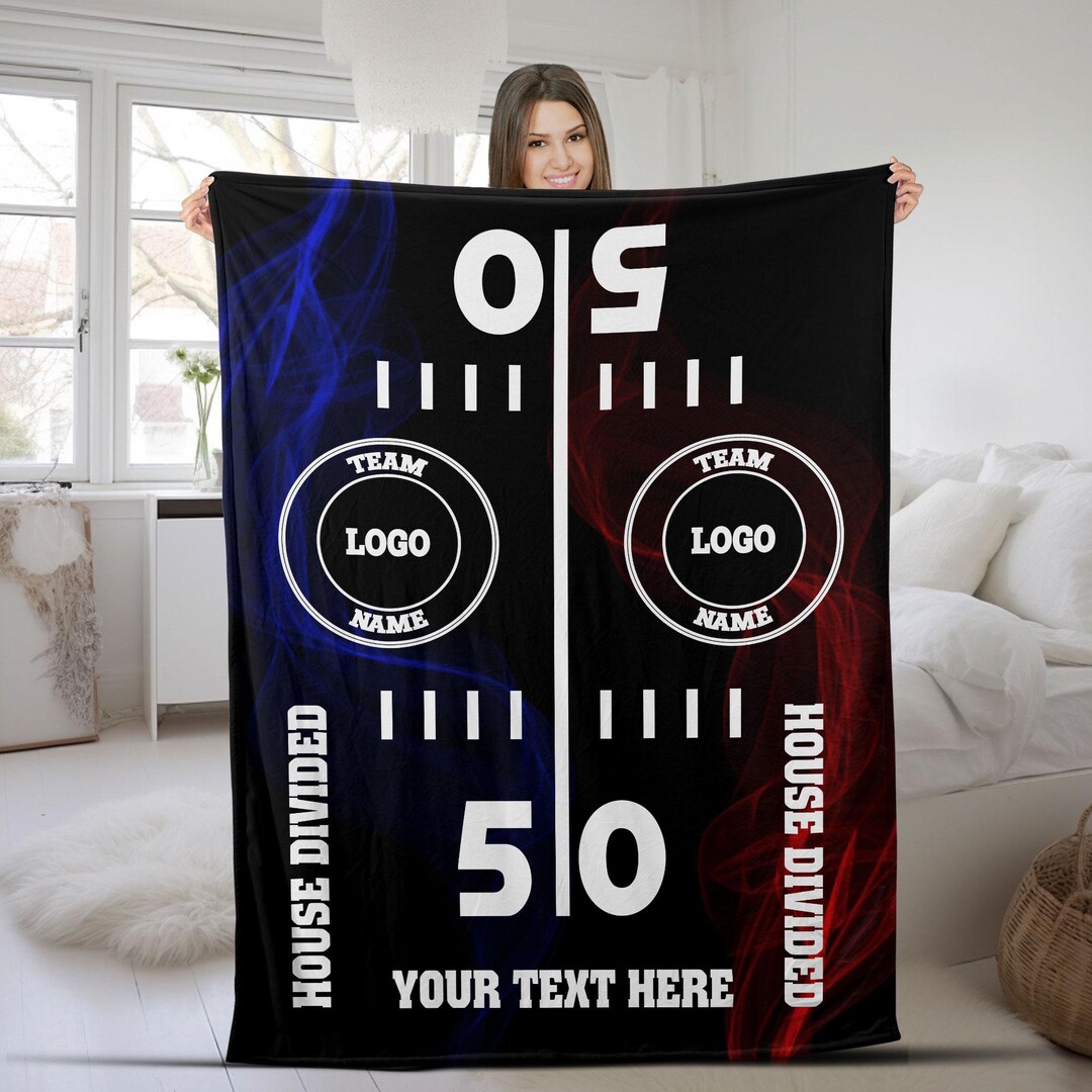 Custom House Divided Blanket, Custom College Football Blanket, Custom ...
