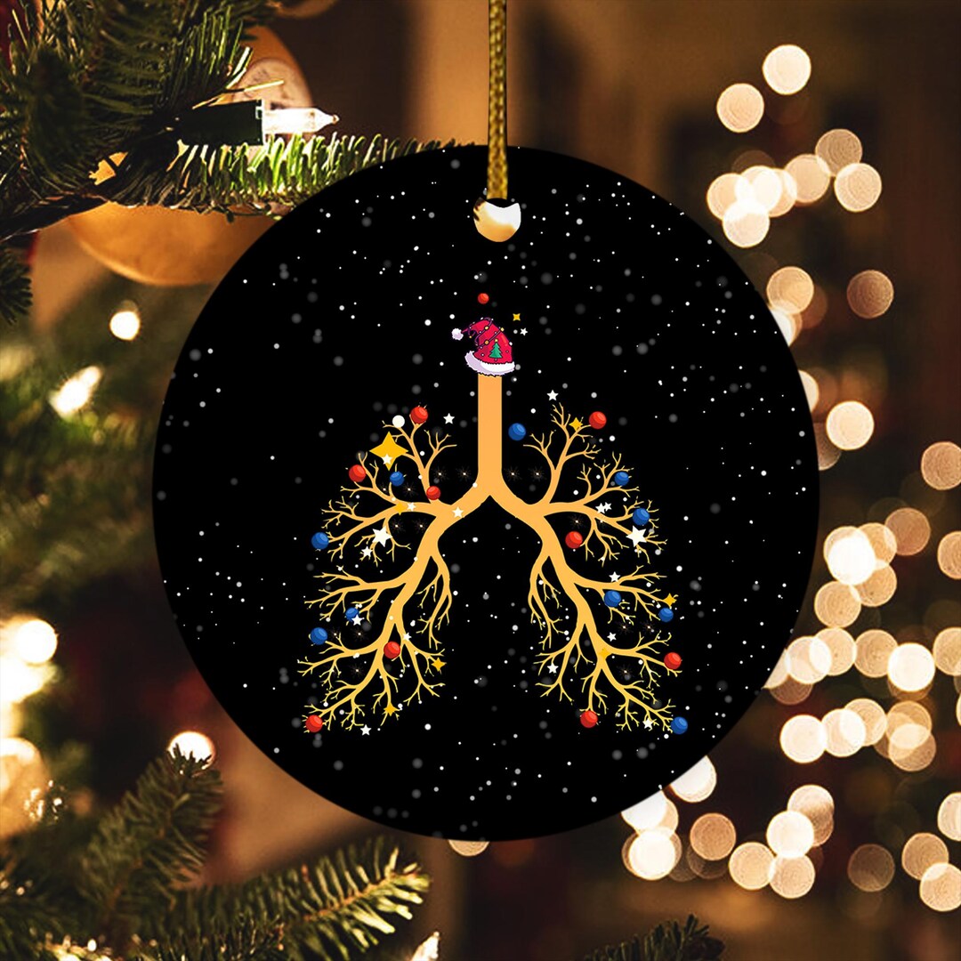 Respiratory Therapy Lungs Christmas Ornaments, Respiratory Therapist ...