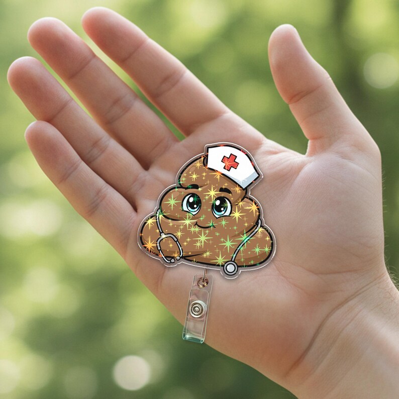 Poop Badge Reel, Funny Badge Reel, Nurse Badge Reel, GI Nurse Badge ...