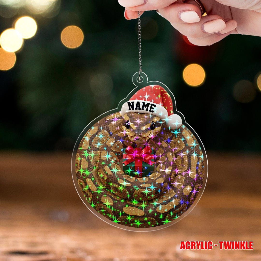 Personalized Ball Python Ornament 2025, Snake Christmas Ornament ...