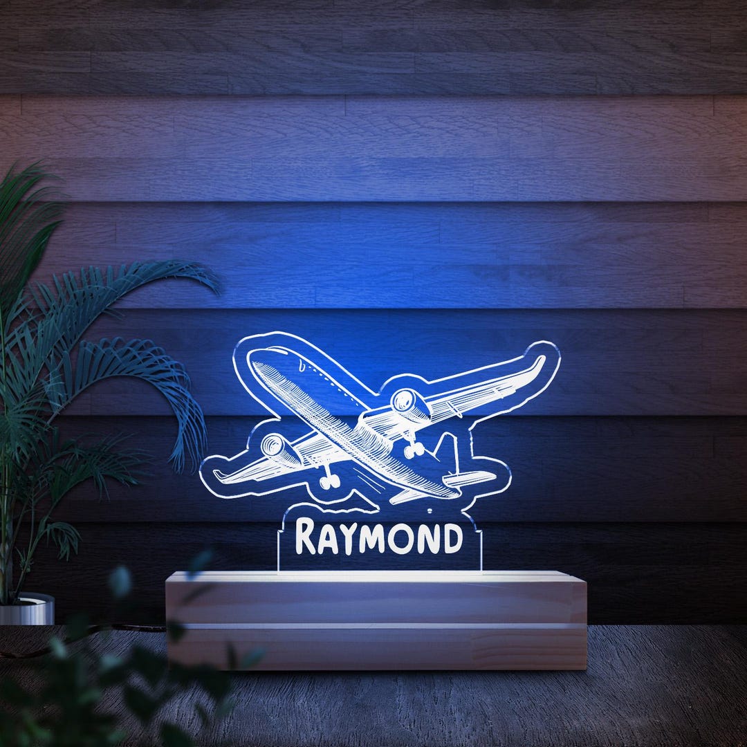 Custom Airplane Night Light, Personalized Airplane Gift Ideas, Gift for ...