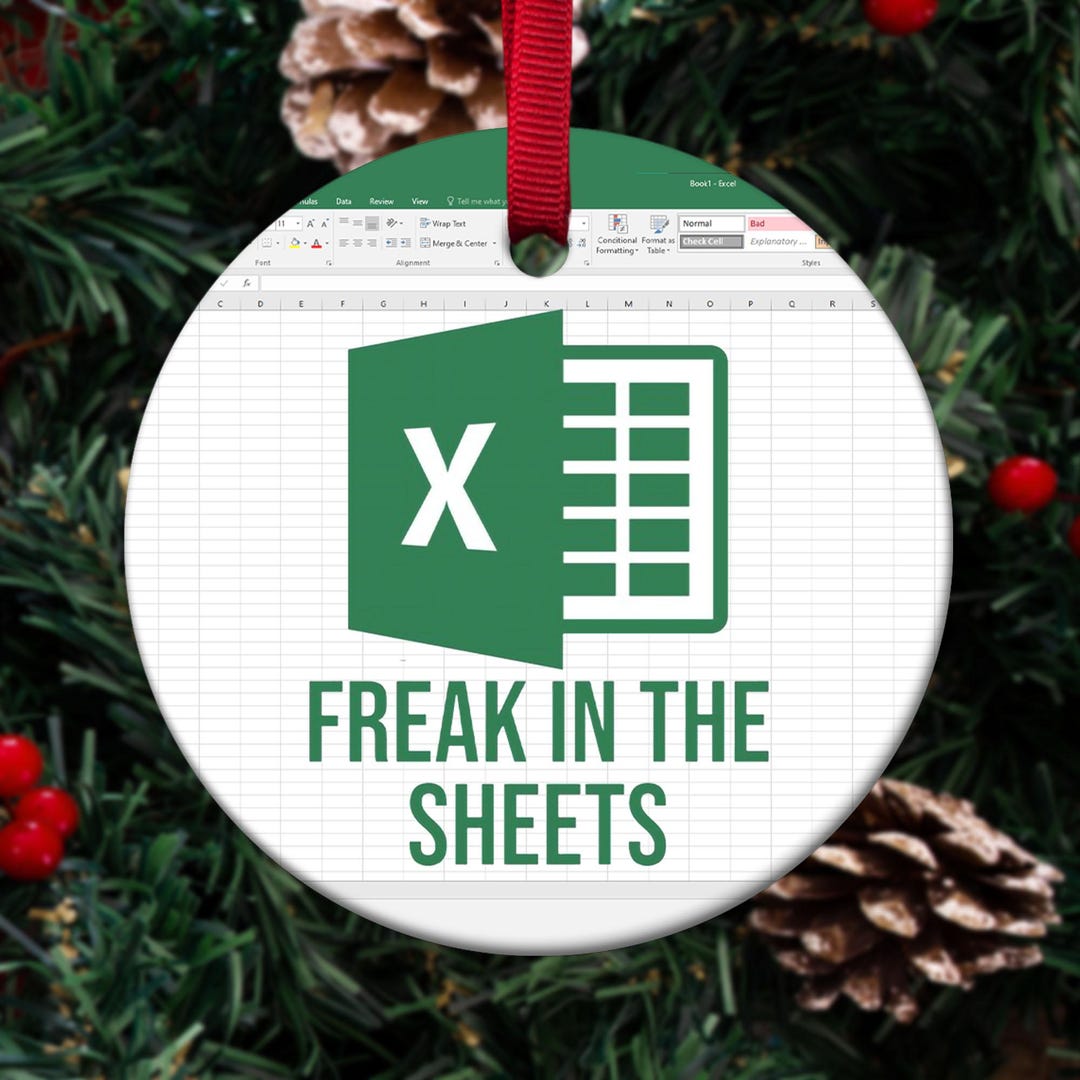 Freak in the Sheets Ornament, Excel Coffee Ornament, Mug Excel, Tax ...