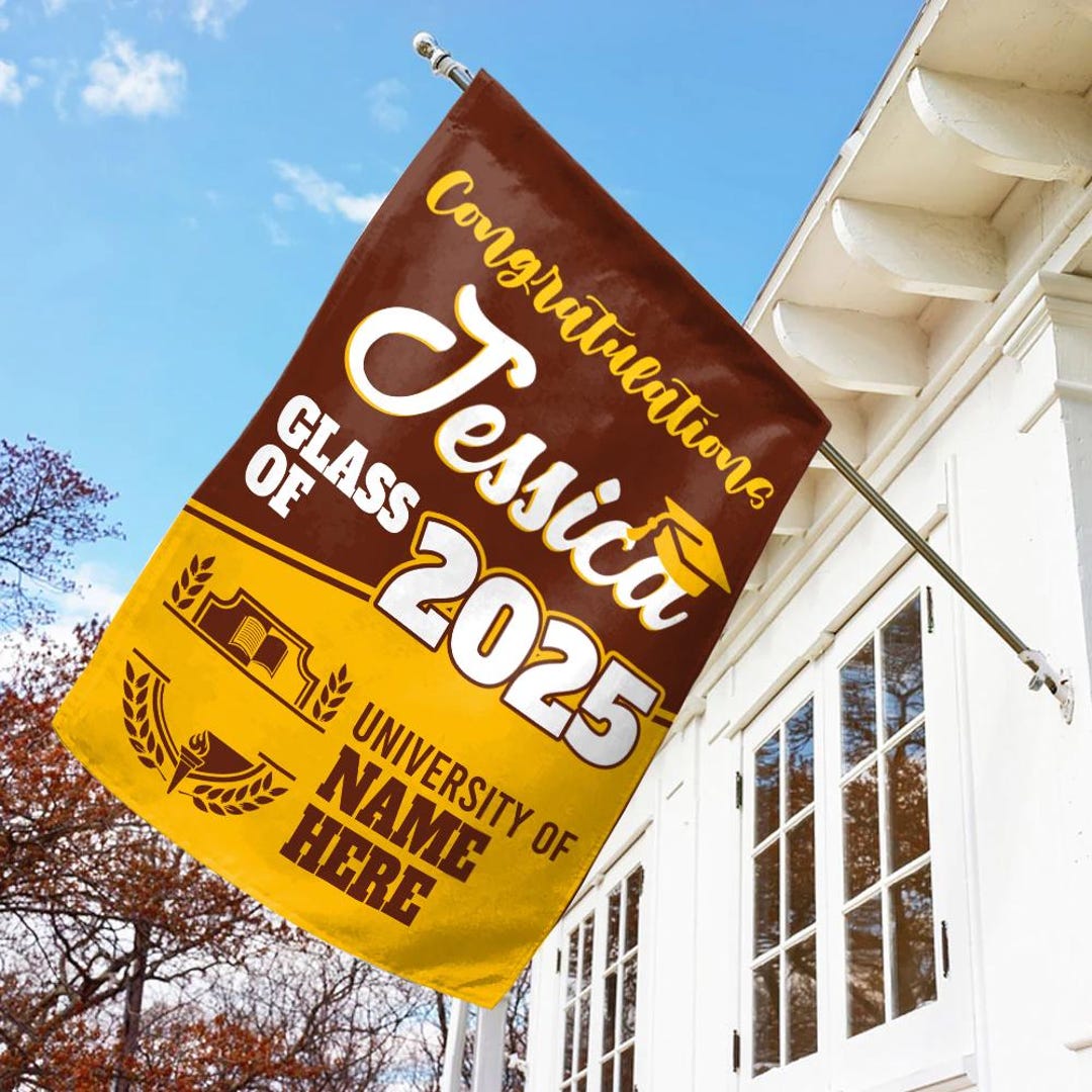 Custom Graduation Flag, Graduate Yard Sign, College Grad Flag,college ...