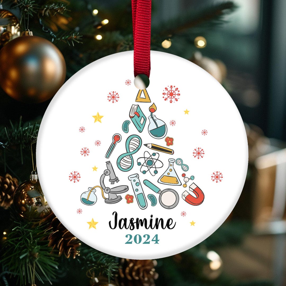 Custom Chemistree Science Ornament, Science Teacher Gifts, Chemistry ...
