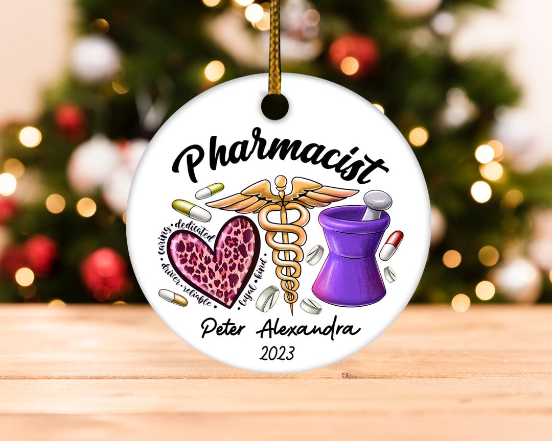Pharmacist Christmas Ornament Personalized Gift for Pharmacy Worker ...
