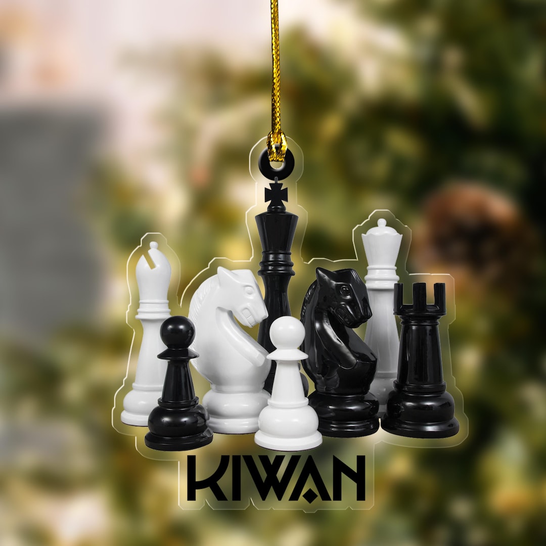 Personalized Name Chess Ornament, Xmas Gift for Chess Team, Xmas Tree ...
