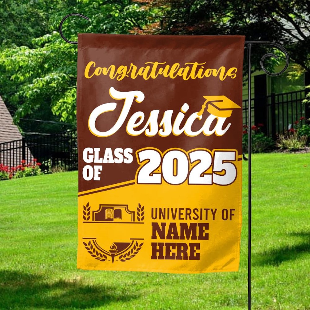 Custom Graduation Flag, Graduate Yard Sign, College Grad Flag,college ...