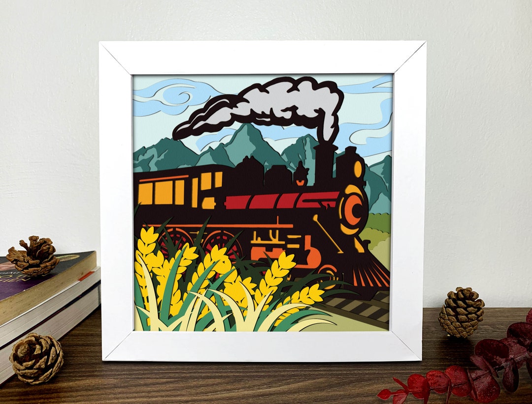 Train Shadow Box 3D Svg ,train 3D Svg ,train 3D Box Svg ,train Light ...