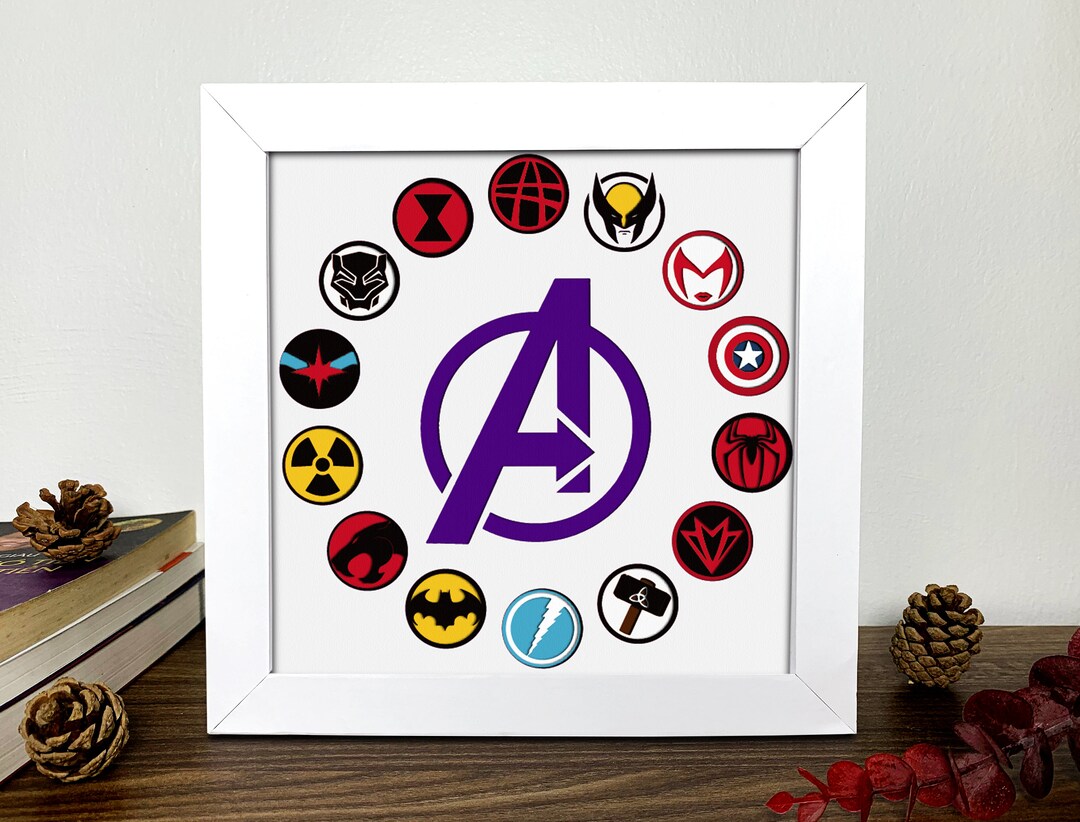 Super Hero Shadow Box Svgsuper Hero 3D Svgsuper Hero - Etsy