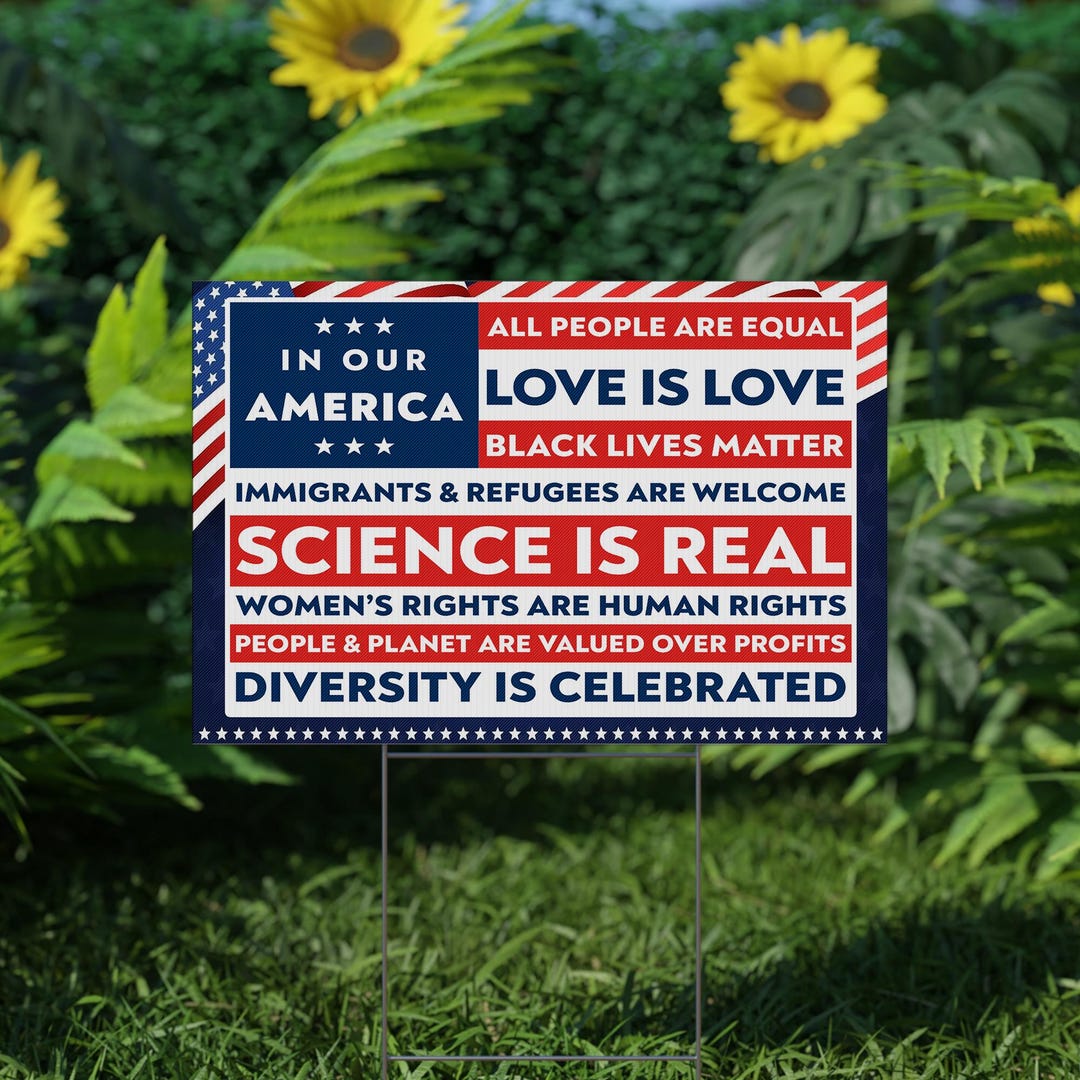 In Our America Edition - Corrugated Yard Sign With H-stake for Display ...